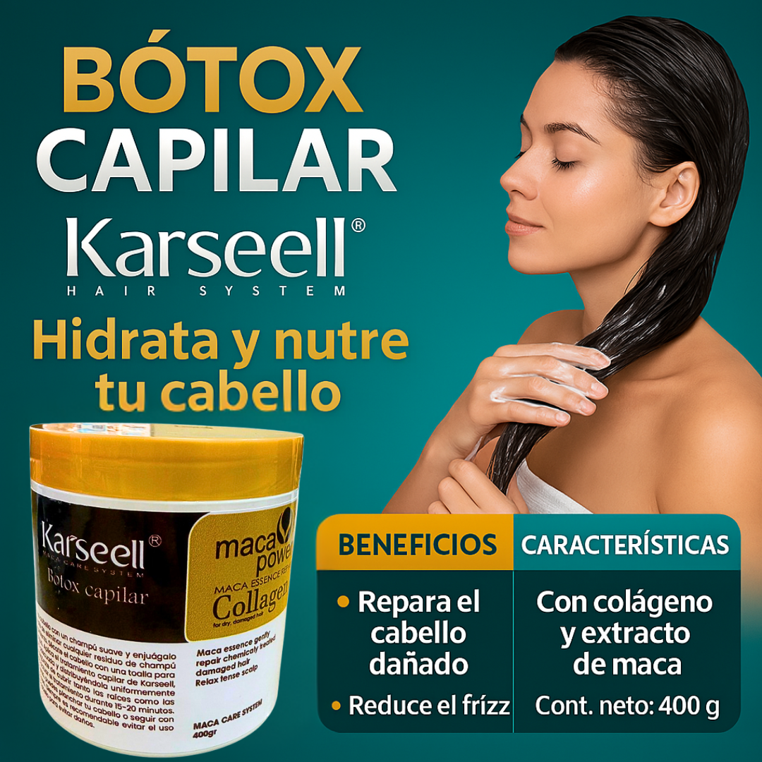 Karseell Collagen Hair Mask™ Botox Capilar Karseel Hidrata Nutre ...